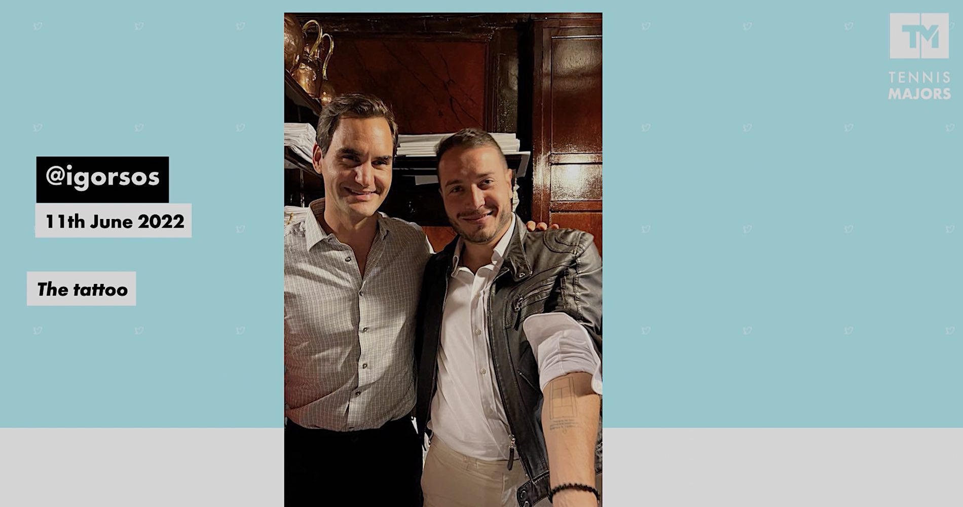 Social Highlights: Roger Federer’s cult encounter with a tattooed fan